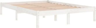 Les Tendances Cadre de lit blanc Bois de pin massif 140x190 Molipa