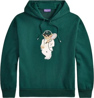 Ralph Lauren Purple Label Hoodie mit Bärenstickerei - Grün