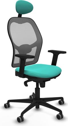 Piqueras y Crespo Chorquera B&uuml;rostuhl mit 2D-Armlehnen, h&ouml;henverstellbarer Lendenwirbelst&uuml;tze und festem Kopfteil, ausgestattet mit 5 Positionen und injiziertem Schaums