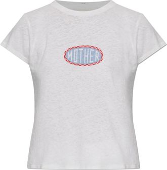 Mother Das Lil Sinful Patch T-Shirt - - Tops - Damen - Wei&szlig; - S