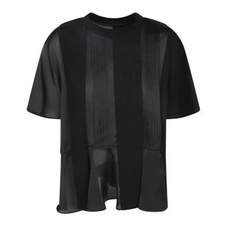 sacai Plissierte Bluse - - Blouses & Shirts - Damen - Schwarzk - L