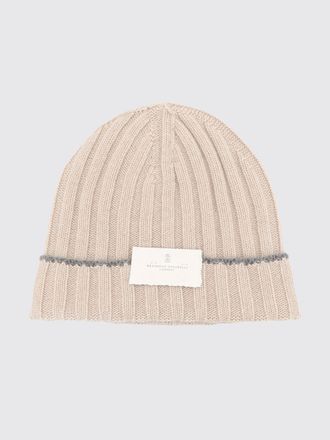 Brunello Cucinelli Gerippte Beanie von aus reinem Kaschmir mit Umschlag