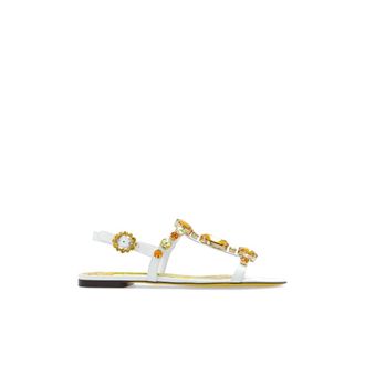 Dolce & Gabbana Femme, Chaussures, Multicolore, Taille: 38 1/2 EU Sandales Bianca