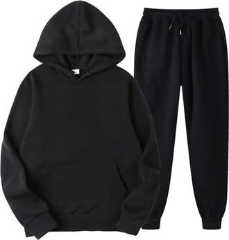 Generic Tenue deux pièces pour femme, survêtement de couleur pure, vêtements de sport, ensemble tendance, automne et hiver, survêtement décontracté à manches 