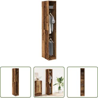 vidaXL Rangement v&ecirc;tements - Garde-robe vieux bois 30x50x200 cm bois ding&eacute;nierie