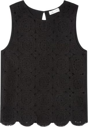 Springfield 7.g.m.Top SM Crochet Haut, Noir Standard, L Femme