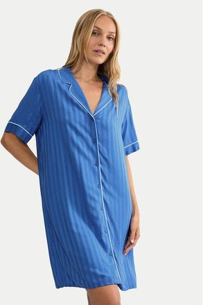 Triumph Nachthemd Amourette Jacquard 10227274 Blau Relaxed Fit