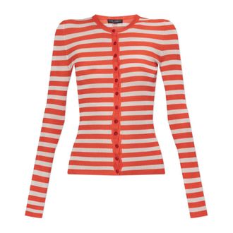 Dolce & Gabbana Gestreiftes Muster-Strickjacke - - Knitwear - Damen - Rot - S