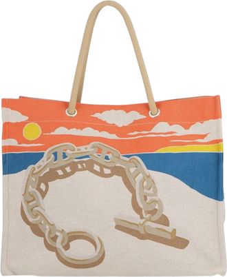 Herm&egrave;s Toile Escale a la Plage Beach Bag