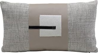 Kare Design Design Kissen Meeting Point, Schwarz/Weiß/Beige, Abnehmbarer Bezug mit Reisverschluss, mit Füllung, geflochtene Optik, Dekokissen, Zierkissen, Wohnacc