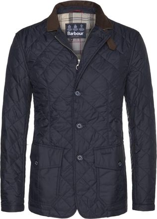 Barbour Steppjacke in Rautenform mit Cord-Umlegekragen in