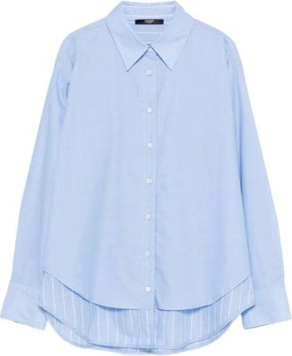 Seventy Femme, Blouses et Chemises, Bleu, Taille: 38 FR Layered Striped Shirt