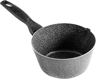 hOme Home Stone Konische Kasserolle Antihaft, mit Griff, Stein, Anthrazit/Grau, 14 cm