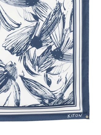 Kiton Womens Floral-Print Scarf Ss26 W