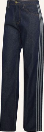 adidas Originals Adidas Originals Firebird Jeanshose, Mittelhoher Bund, Gerade Geschnitten blau