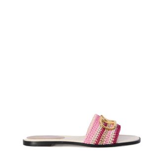 Valentino Garavani Femme, Chaussures, Multicolore, Taille: 37 1/2 EU Sandales Slides VLogo Signature
