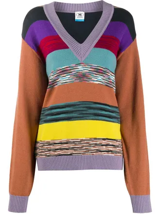 Missoni pull &agrave; col v - Violet