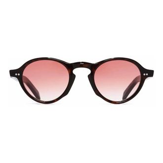 Cutler and Gross Femme, Accessoires, Brun, Taille: ONE Size Gr08 Havana Panto Lunettes de Soleil Verre Rouge