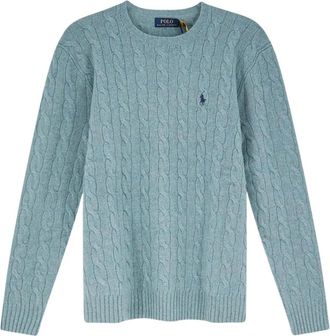 Polo Ralph Lauren Homme, Pulls, Bleu, Taille: S Pull &agrave; col rond en maille torsad&eacute;e
