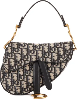 Dior Crossbody Bags - Oblique Saddle Mini - Gr. unisize - in Blau - f&uuml;r Damen