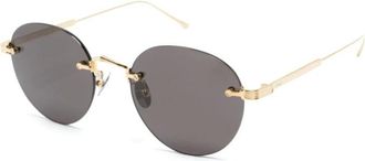 Cartier Randlose runde Sonnenbrille - - Accessories - unisex - Gelb - 52 MM