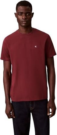Calvin Klein SS Classic Monogram Tee LV04RD254G Tees, Rouge (Moka Moment), L, Rouge (Moka Moment), L