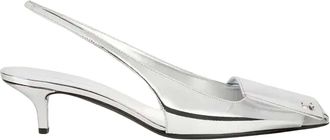Courr&egrave;ges Femme, Chaussures, Gris, Taille: 37 EU Fold Mirror Slingbacks