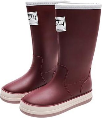 Generic Bottes en caoutchouc pour femme - Imperm&eacute;ables - Larges - L&eacute;g&egrave;res - Pour le travail et le jardin - Pour lext&eacute;rieur, la neige et la pluie - Longueur ge