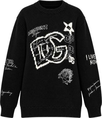 Dolce & Gabbana Pull col rond - Femme - Pulls - Noir - Taille: 52 FR