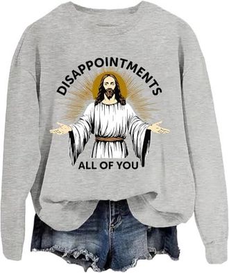 Generic Disappointments All of You Jesus Sweat-shirt unisexe, gris, 3XL