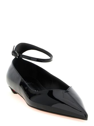 Christian Louboutin Womens Black Calfskin Ballet Flats