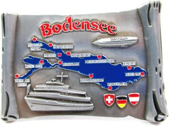 Generic Bodensee Magnet Metall Souvenir Germany Lindau Bregenz Mainau Reichenau