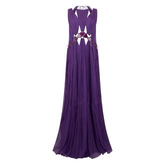 Alberta Ferretti Langes Plisseekleid - - Dresses - Damen - Lila - 2XL