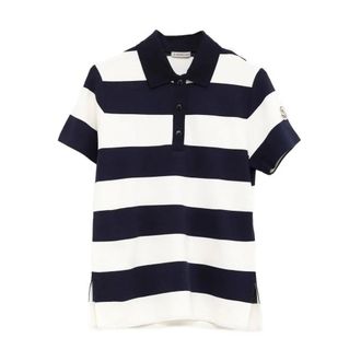 Moncler Polo ray&eacute; &agrave; manches courtes - Homme - Tops - Blanc - Taille: L