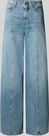 Liu Jo Flared Fit Jeans aus reiner Baumwolle mit Ziern&auml;hten