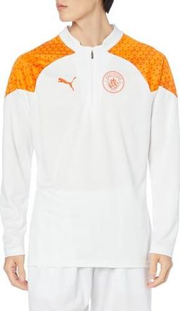 Puma Manchester City Training Haut zipp&eacute; 1/4 Saison 23/24, Popsicle Marbre/Orange (19), M