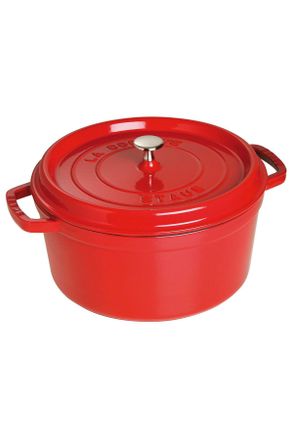 Staub Schmortopf, Rot, Metall, 6,7 L, rund, Kochen, T&ouml;pfe, Schmort&ouml;pfe