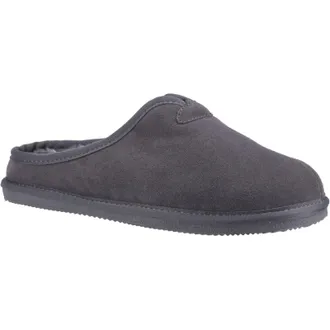 Hush Puppies Conrad Wildleder Herren Pantoffeln Grau