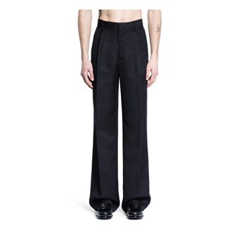 Lardini Schwarze Wolltwill Miami Hose - - Trousers - Herren - Schwarzk - 2XL