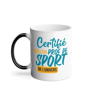 Fabulous Thermoreagierende Tasse Magischer Becher - zertifiziert bester Sportlehrer des Universums - 325 ml