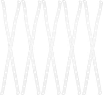 Valiclud 10 Stück stabile Kunststoff-Kleiderbügel-Verbindungsstreifen, weiße Kleiderbügel-Organizer, Schwerlastverbinder für, Aufhängerstreifen für die Schrank