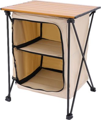 Generic K&uuml;che Abstellschrank, BBQ Party Picknicks K&uuml;chentisch Station Schrank, Klappbarer Kochtisch mit Aufbewahrungsorganisator Grilltisch f&uuml;r Camping, Pickn