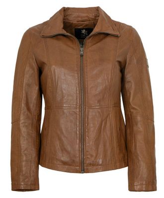 Otto Kern Lederjacke Lotta OTTO KERN - Damen Lederjacke Lammnappa cognac