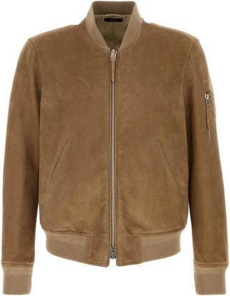 Tom Ford Homme, Vestes, Brun, Taille: XL Light Suede Bomber