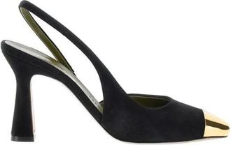 MARIA LUCA Hohe Schuhe - Eleonora Metal Toe Cap Sling Back - Gr. 37,5 (EU) - in Schwarz - für Damen