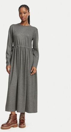 Max Mara Kleid f&uuml;r den Alltag Vettura 2625626052 Grau Regular Fit