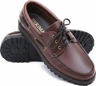 Zerimar Chaussures Bateau en Cuir pour Homme | Confortables et &eacute;l&eacute;gantes, id&eacute;ales au Quotidien | Fabriqu&eacute;es en Espagne | Bordeaux | Pointure 44