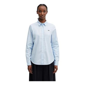 Lacoste Chemise Oxford - Femme - Blouses et Chemises - Bleu - Taille: 42 FR