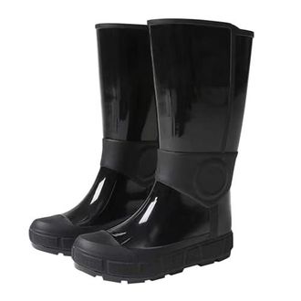 Generic Wellies Bottes en caoutchouc pour homme et femme - Bottes de pluie classiques sans couture - Imperméables - Faciles à nettoyer - À enfiler - Pour la n