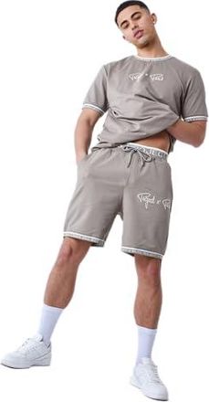 Project X Paris Short Logo brodé en Relief Taupe L